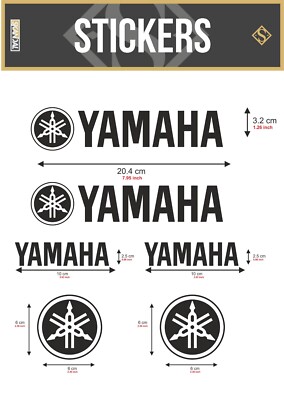 2X Yamaha Logo Stickers Decals Motorbike Motorcycle Fuel Tank Fairing ...