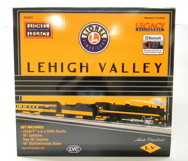 LIONEL LEHIGH VALLEY LEGACY ASA PACKER PASSENGER TRAIN SET O GAUGE ...