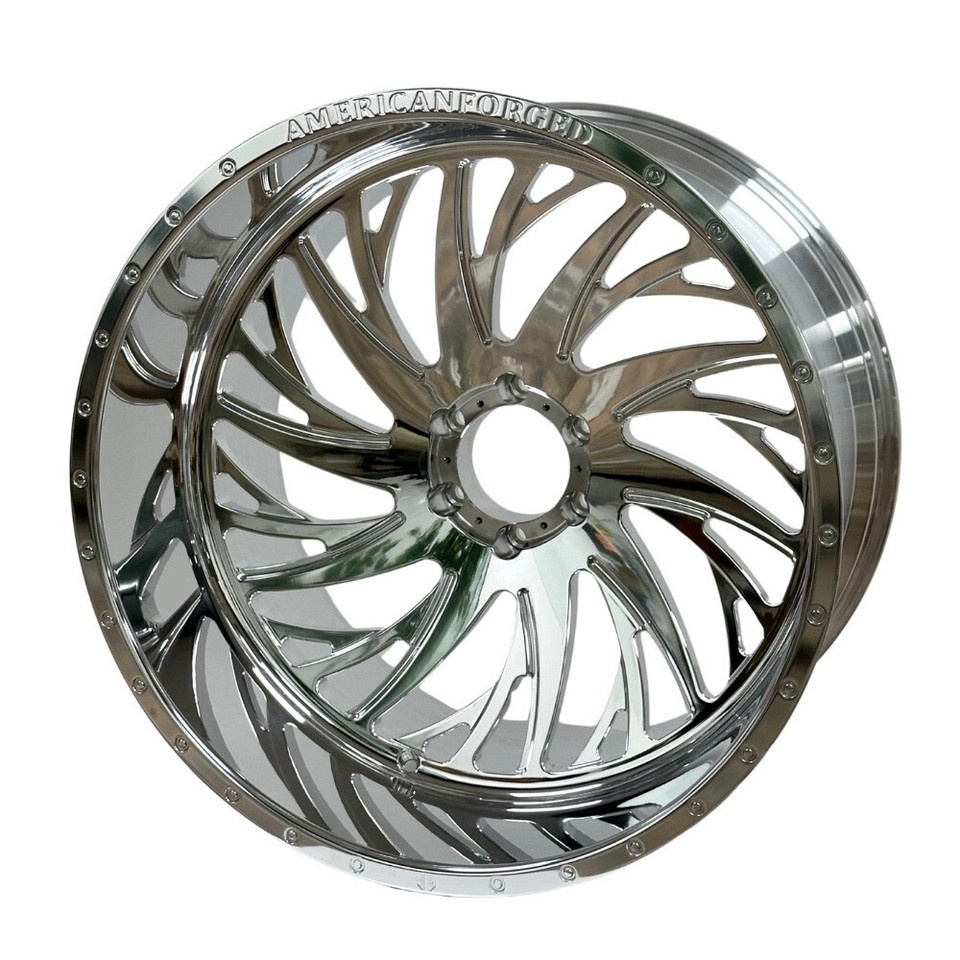 24x14" Set of American Forged Wheels Rims 6x139.7 Super Polished -76mm ...
