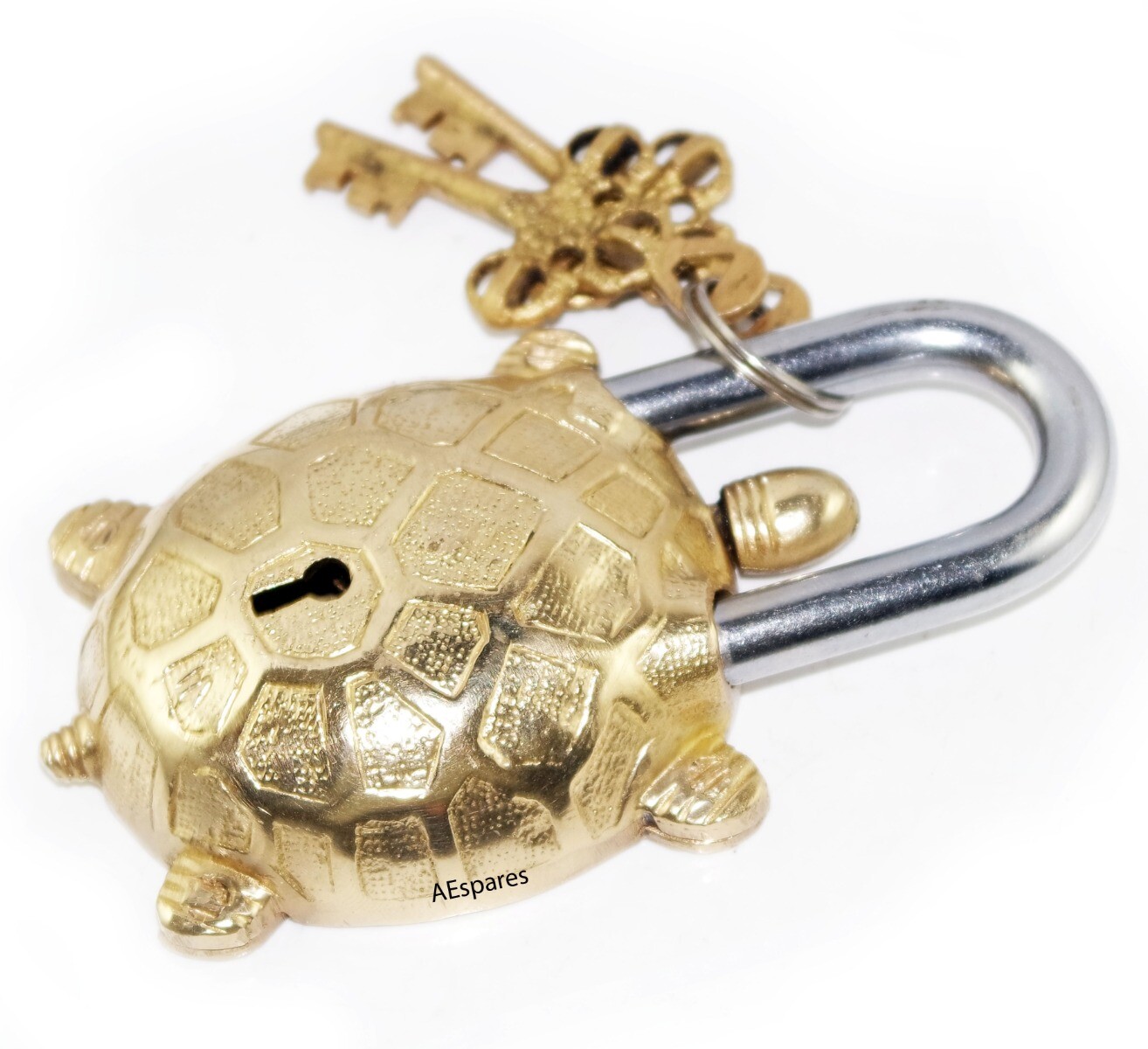 New Vintage Turtle Tortoise Mystry Lock With 2 Keys Brass Made ECs | eBay
