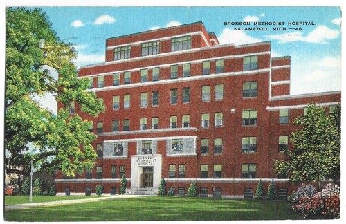 Postcard Bronson Methodist Hospital Kalamazoo Michigan Vtg | eBay