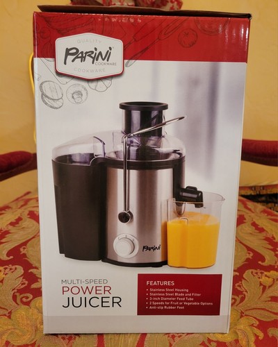 Parini Cookware Multi- Speed Power Juicer New In Box Stainless Steel ...