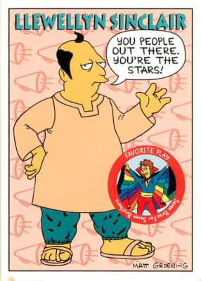 LLEWELLYN SINCLAIR 1994 Skybox The Simpsons Series 2 Trading Card #S37 ...