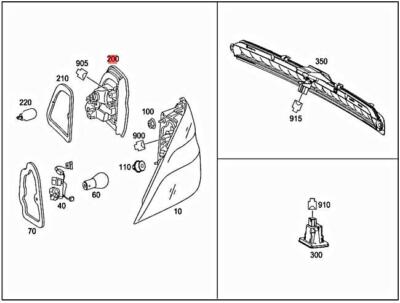 Genuine MERCEDES W166 GLE W166 M-CLASS Rear lamp combination 1669065902 ...