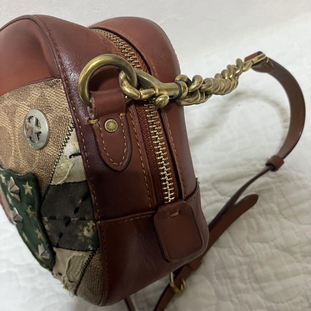 COACH × KEITH HARING Shoulder Bag Brown PVC Women's From COACH × KEITH HARING Shoulder Bag Brown PVC Women's From