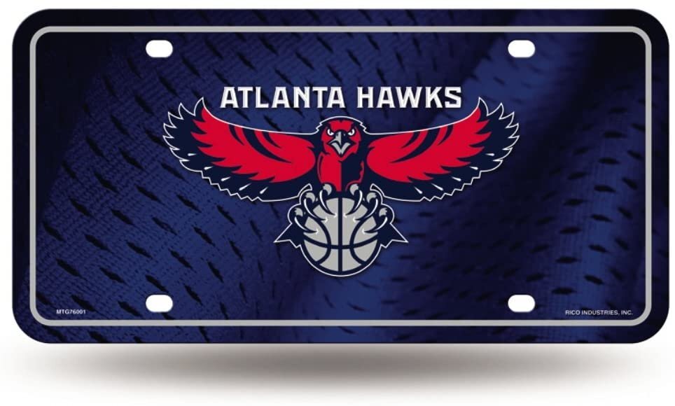 Atlanta Hawks Metal Auto Tag License Plate, Logo Design, 6x12 Inch | eBay