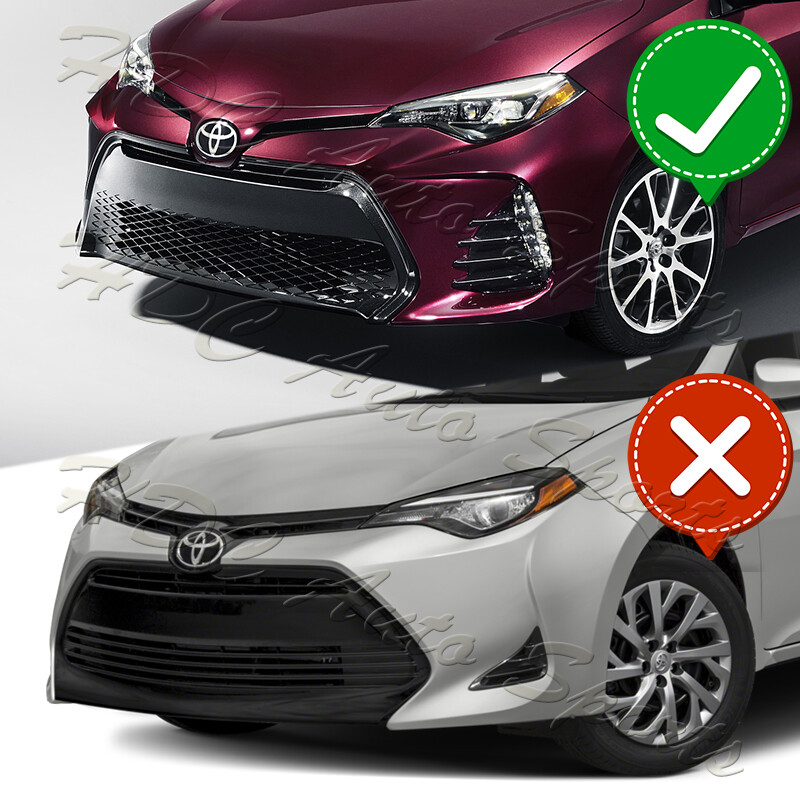 For 2017-2019 Toyota Corolla SE XSE Painted White Front Bumper Side ...