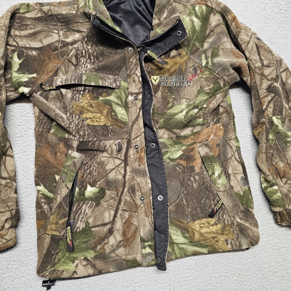 Scent Blocker Plus Protect XT Camo Fleece Jacket L Outdoor Hunting Windblocker | eBay