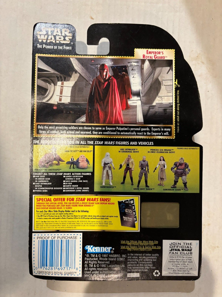 Emperor's Royal Guard figure Star Wars Power of the Force POTF Freeze ...