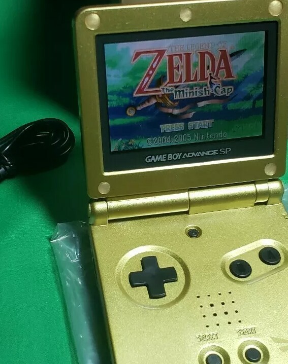 Nintendo GameBoy Advance SP Triforce GBA SP Edition Zelda System Minish ...