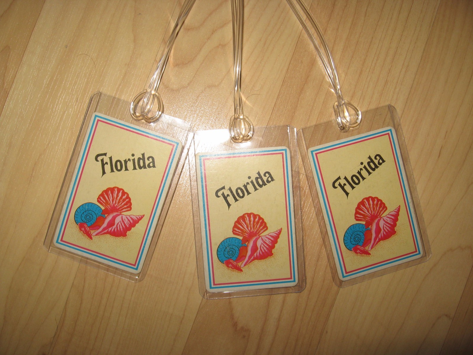 Florida Shells Luggage Tags - Vintage Playing Card USA State Seashell ...