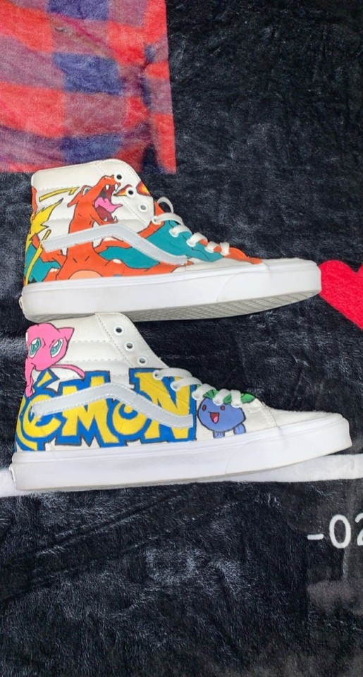 Custom Pokemon Vans Size 10 Mens | eBay