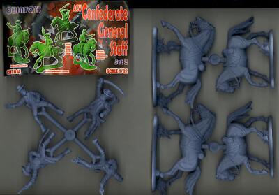 Chintoys 1/32 MOUNTED CONFEDERATE GENERAL STAFF Ameican Civil War ...