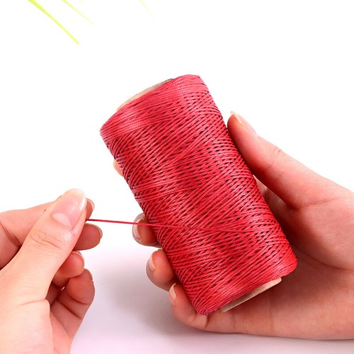 DIY Leather Sewing Stitching Flat Waxed Thread Durable String Cord 260M ...