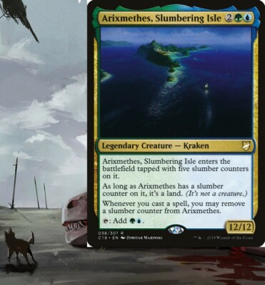 Arixmethes, Slumbering Isle SIMIC Commander Deck Evolve Graft MTG Ready ...