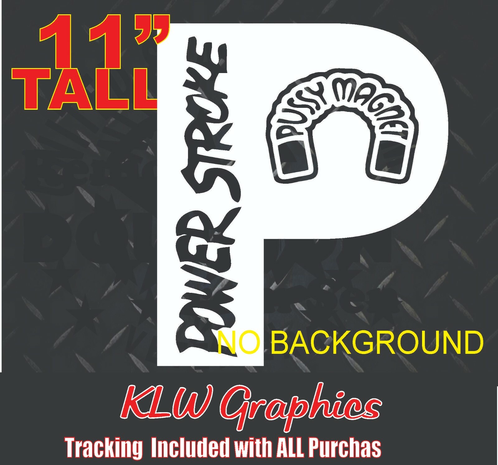 Powerstroke PSSY P Decal Sticker Turbo Diesel Truck 6.0 6.7 7.3 Crew ...