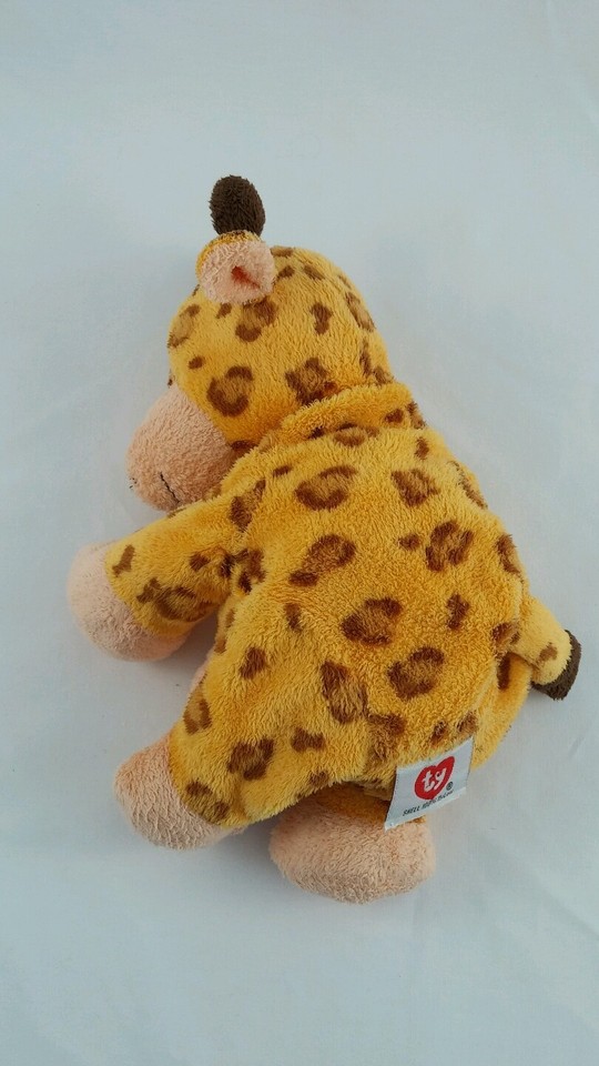 TY Pluffies Towers Giraffe 2004 Orange Brown Plush Stuffed Animal Lovey ...