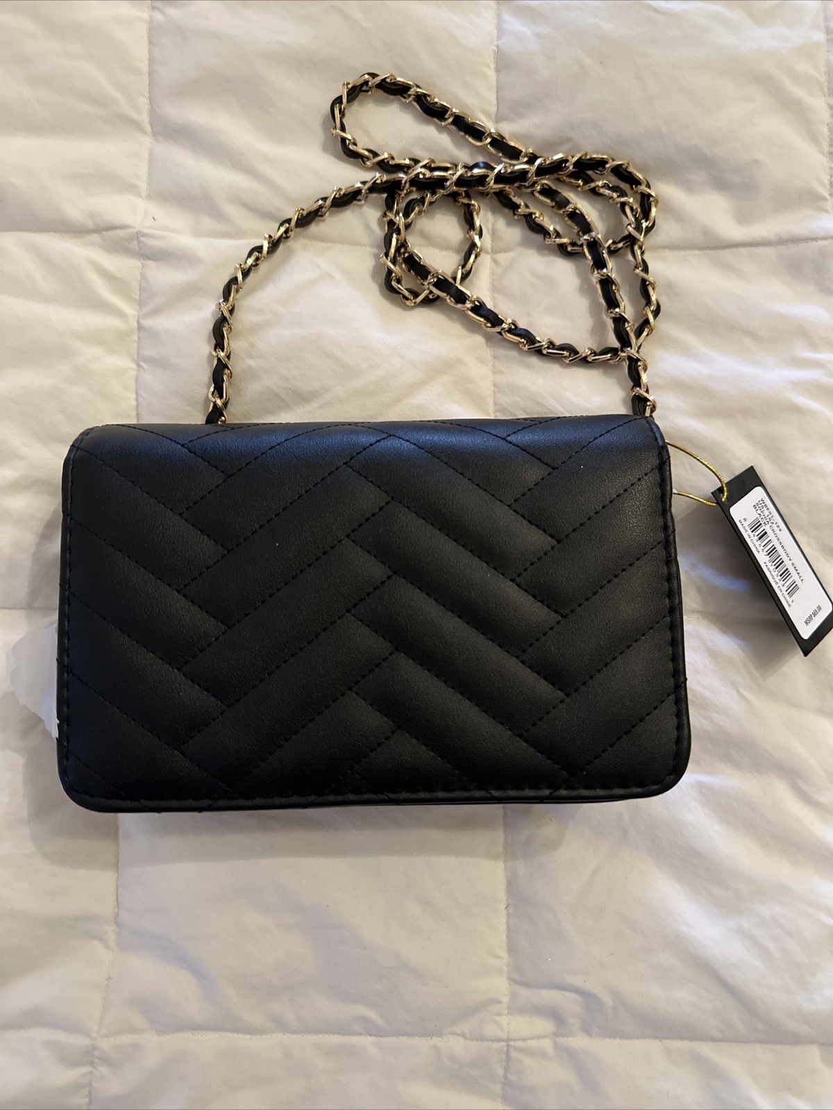 Bebe Sophia Crossbody Small Quilted Bag Purse, Black, NWT | eBay