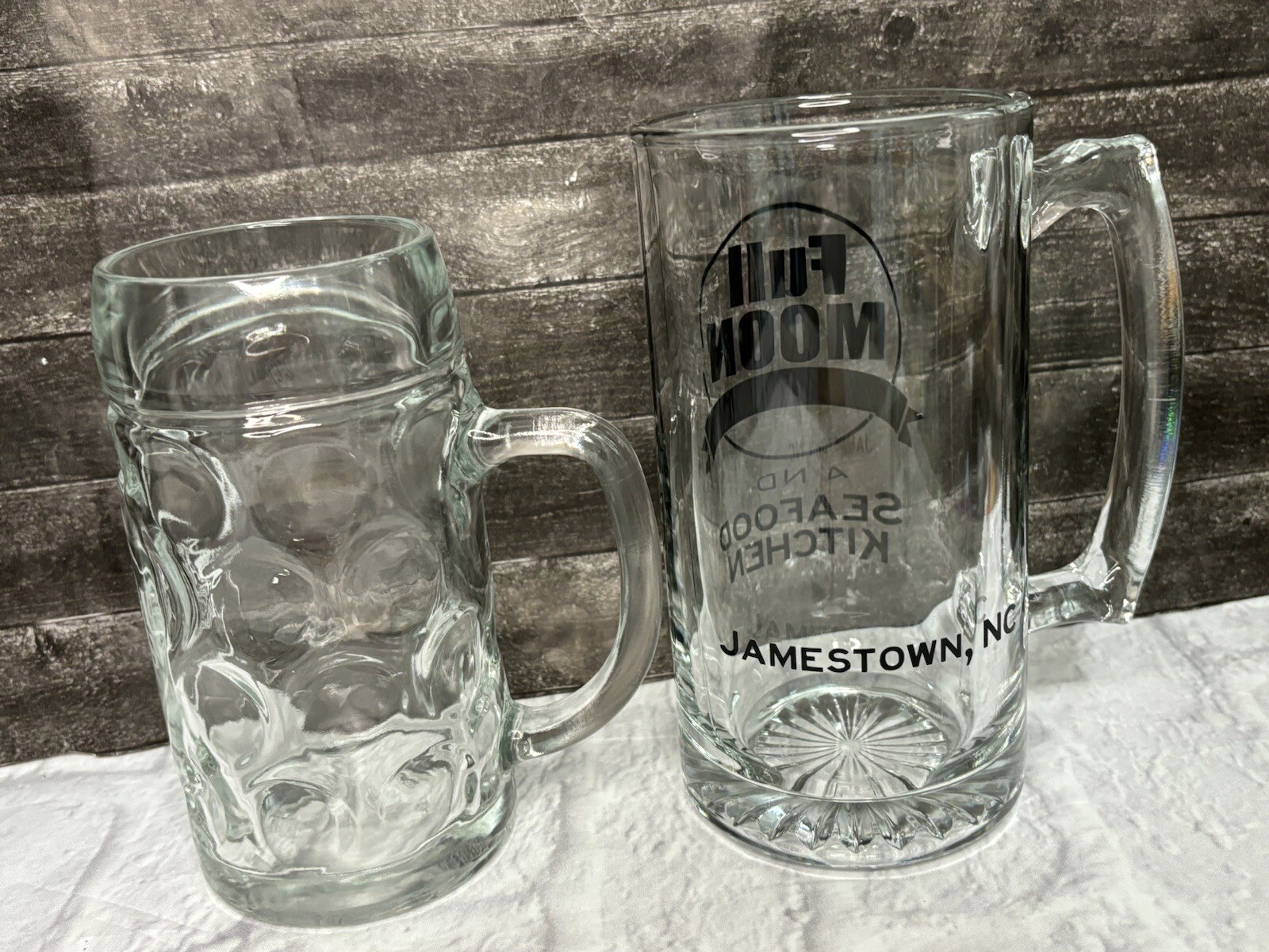 Samuel Adams And Full Moon Oyster Bar Beer Stein Glasses Collectibles ...