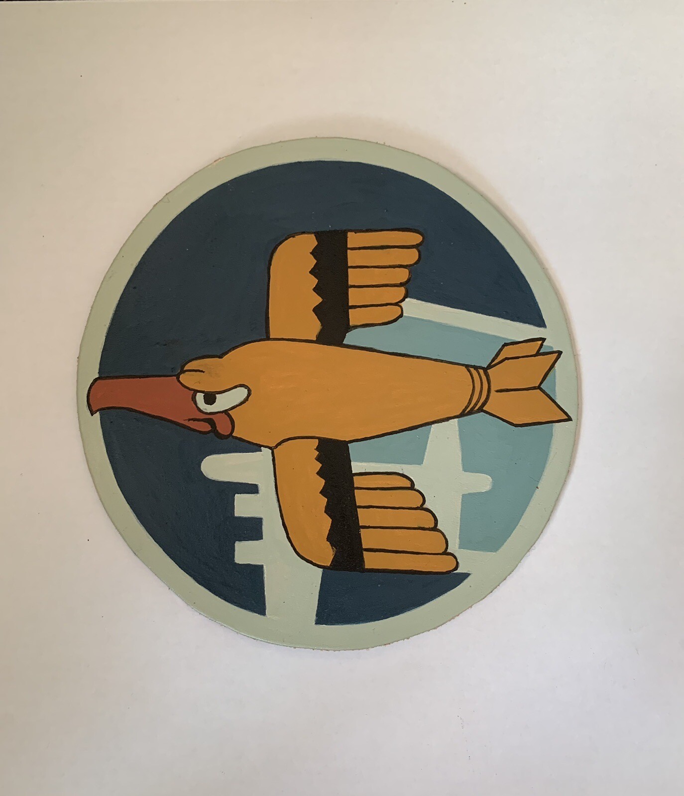 WW2 91st Bomb Group Hand Painted Leather Patch | eBay