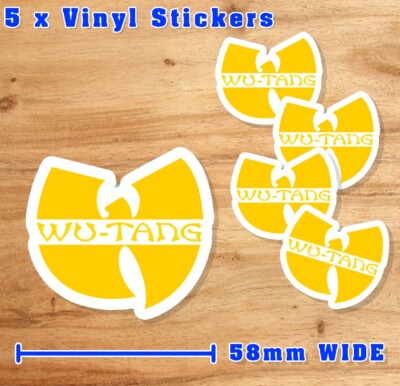 Wu Tang style sticker PACK 5 laptop Bumper Decal Band Rock hip hop ...