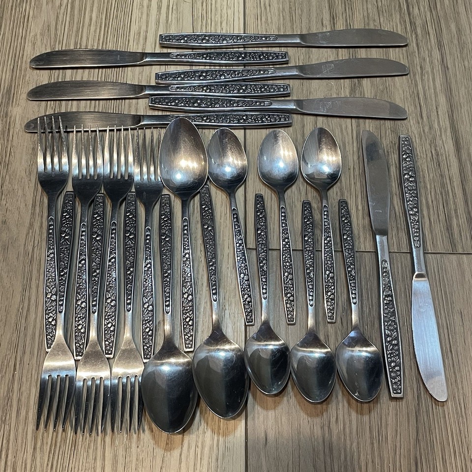 36 Pc Food Network Stainless Steel GINGER Flatware set fork knife spoon ...