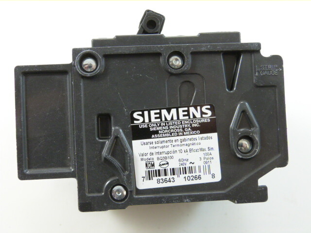 Siemens BQ3B100 3p 100a 240v Circuit Breaker NEW 1yr Warranty | eBay