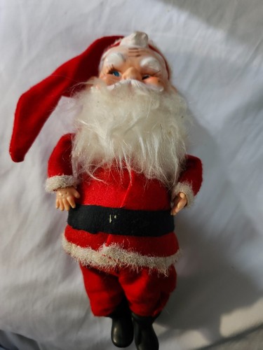 VINTAGE 1950's Rubber Face SANTA CLAUS Figure 10" Tall Rare | eBay