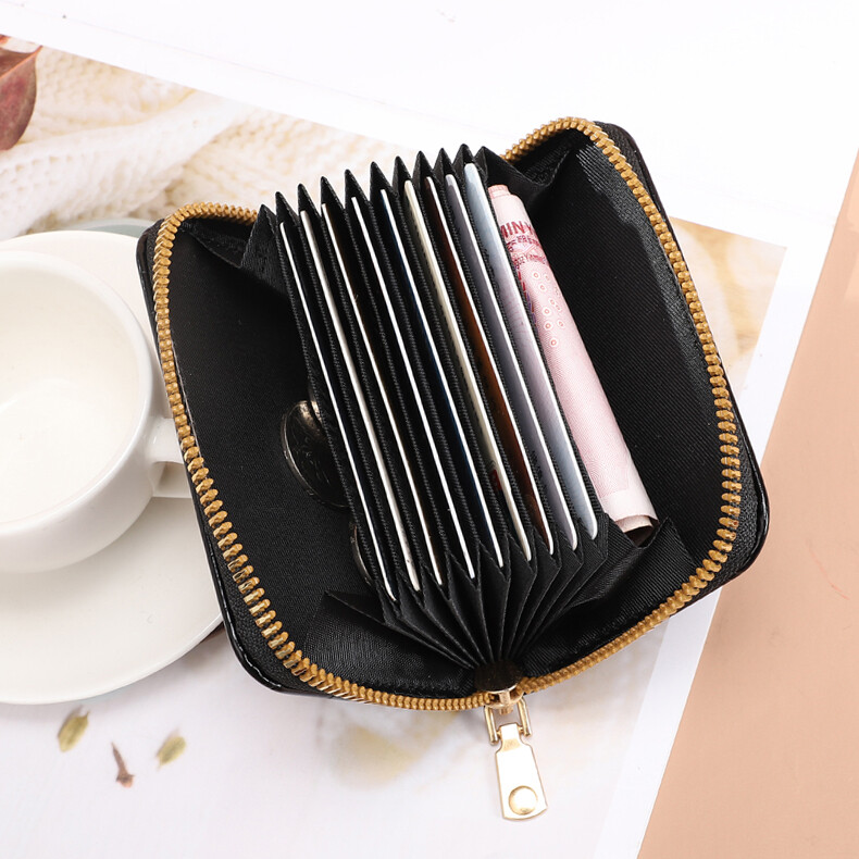 Men Women RFID Blk Leather 36 Slots Multi Credit Card Holder Large ...