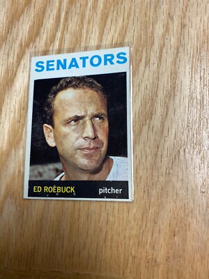 1964 Topps Baseball Ed Roebuck Washington Senators Card #187 | eBay