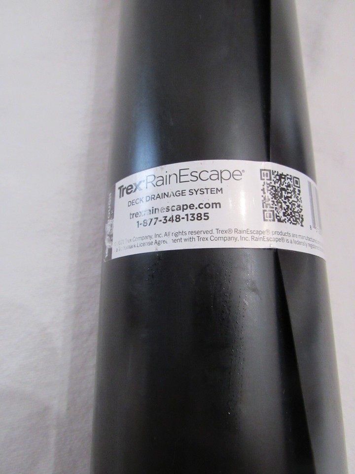 Trex RainEscape Deck Drainage System Plastic Trough 16ft Durable Black ...