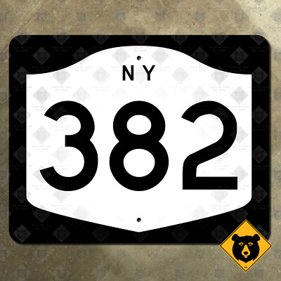 New York State Route 382 highway sign route marker 1961 Red House ...
