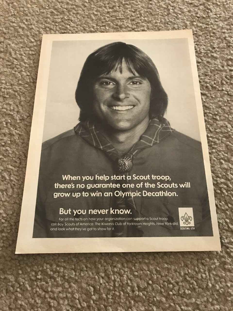 Vintage 1980 BRUCE JENNER BOY SCOUTS OF AMERICA Poster Print Ad ...