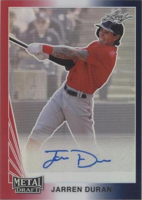 2020 Leaf Metal Draft - 1990 Leaf Autographs Jarren Duran #LA-JD3 Red ...