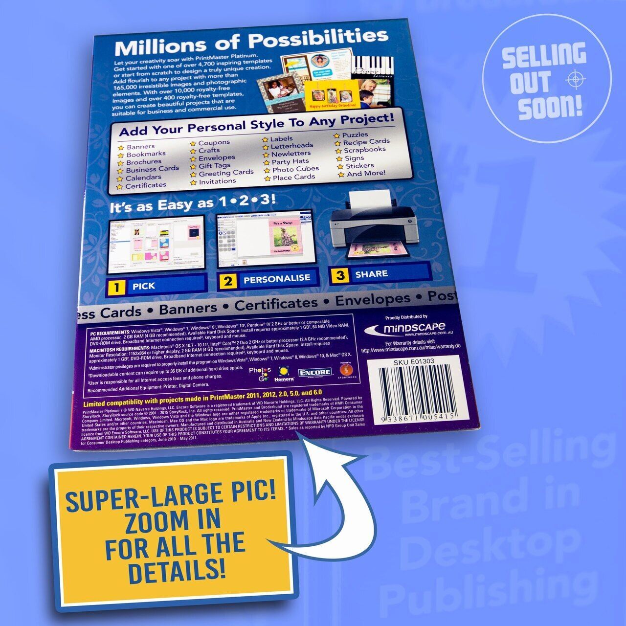 PrintMaster Platinum 7 PC Desktop Publishing Software Windows 10 8 ...