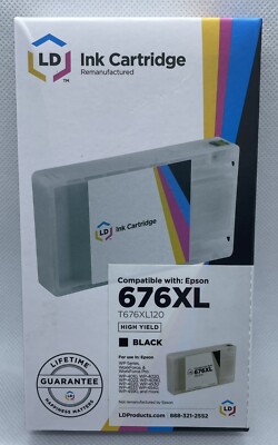 LD Ink Cartridge T676XL120 High Yield Black | eBay