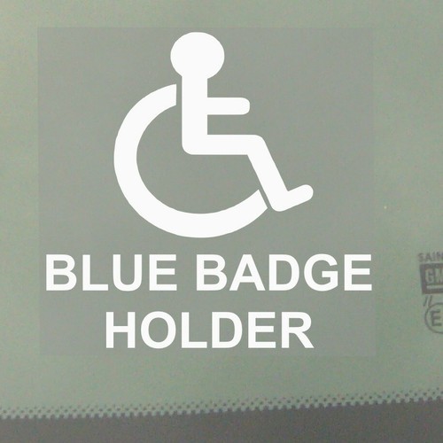 1 x Blue Badge Holder Sign Car Van Internal Window Stickers Disability ...