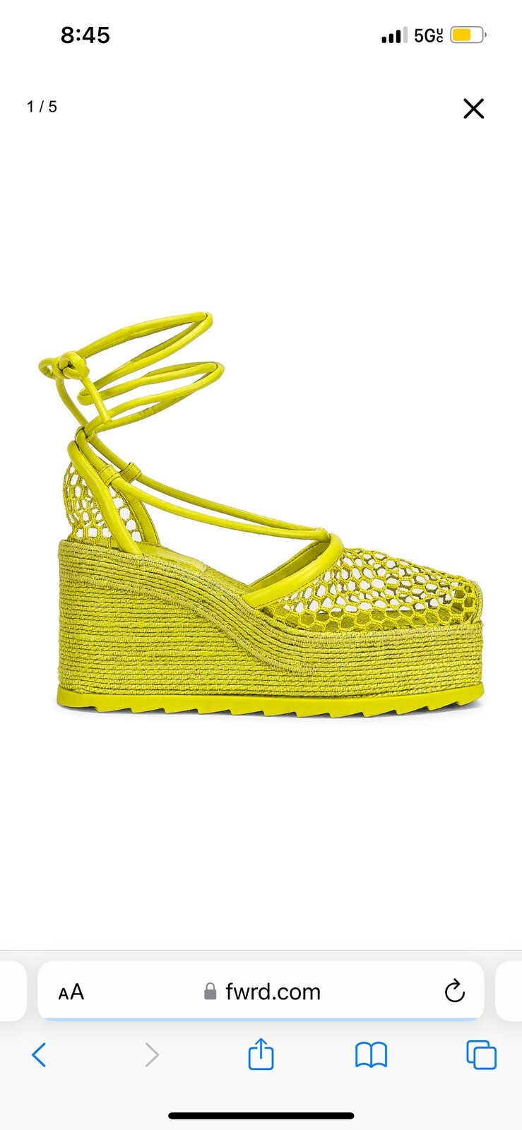 Bottega Venta Green Platform Wedges - Gem