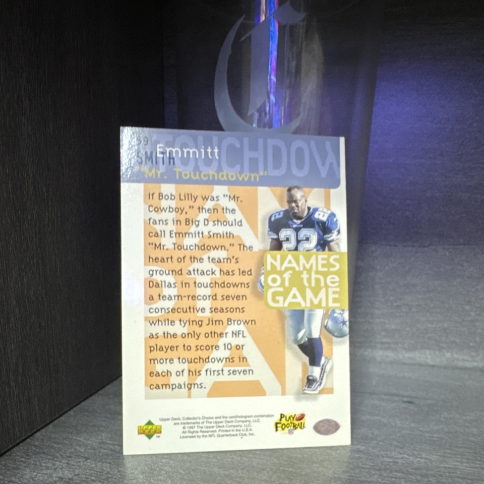 Upper Deck Collector's Choice 1997 Emmitt Smith Autograph Mr. Touchdown ...