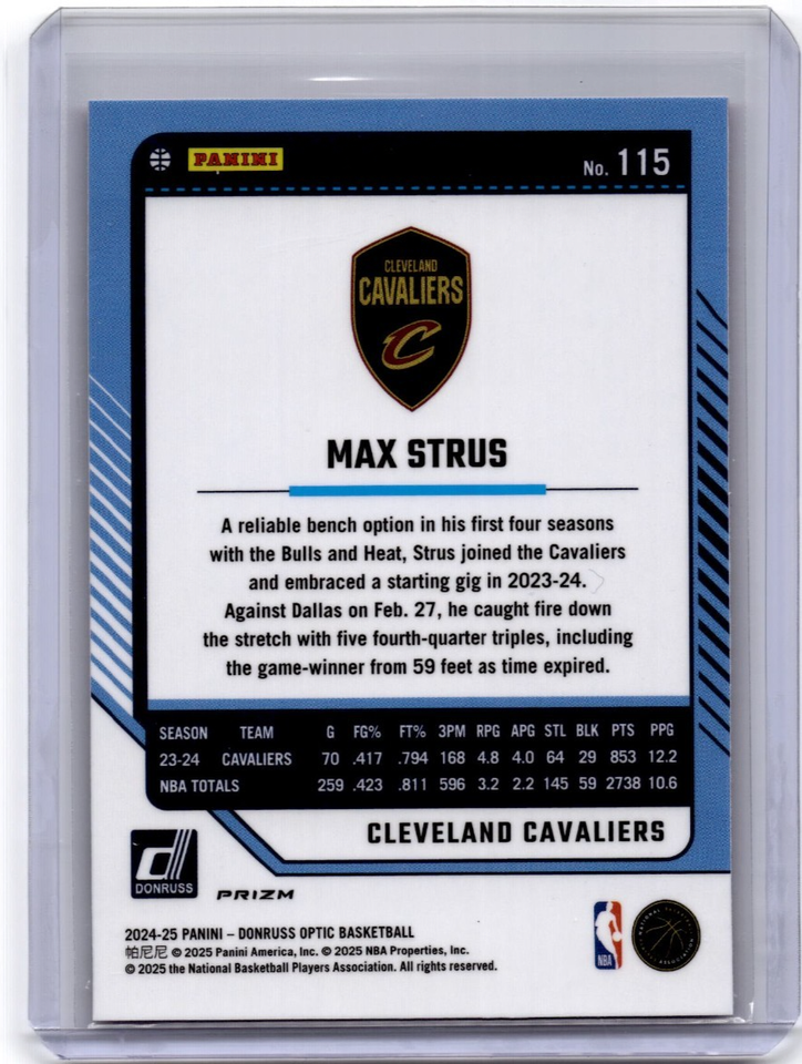 2024-25 Donruss Optic Basketball - Max Strus #115 Pink Hyper Prizm | eBay