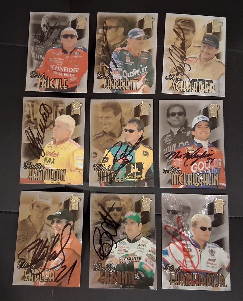 14 NASCAR Press Pass VIP '99 Gold & Silver original hand signed ...