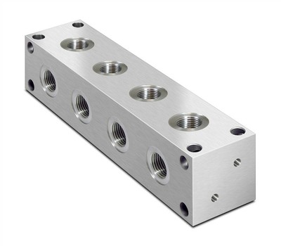 Idraulico Tipo T Alluminio Collettore,4 Stazione,1 " Bsp Ingresso, 1 ...