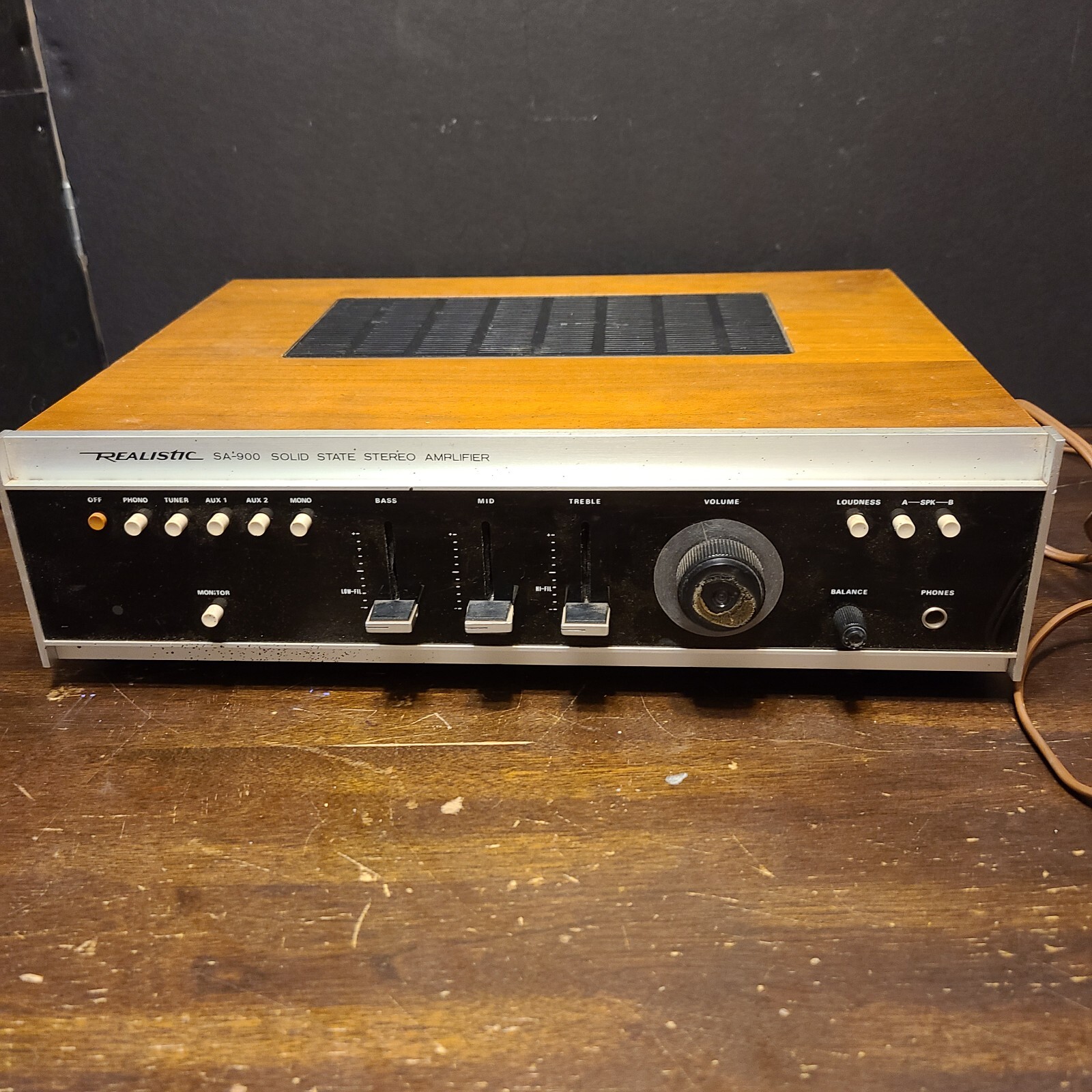 Realistic SA-900 Solid State Stereo Amplifier Not Tested AS-IS for ...