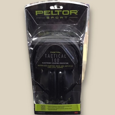 Peltor Sport Digital Tactical 100 Black Electronic Hearing Protection ...