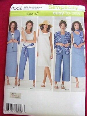 UNCUT SIMPLICITY# 4552 SZ 10-12-14-16-18 EVERYDAY WARDROBE SEWING ...