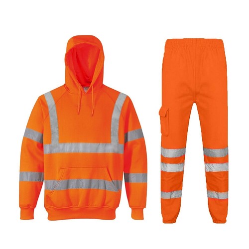 Hi Vis Viz Tracksuit Sweatshirt High Visibility Zipped Hoodies Men ...