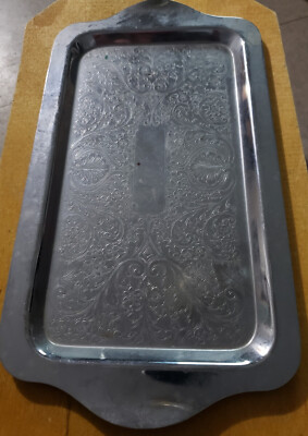 Vintage Silver Tray Perma Brite Chrome By National Silver Company | eBay