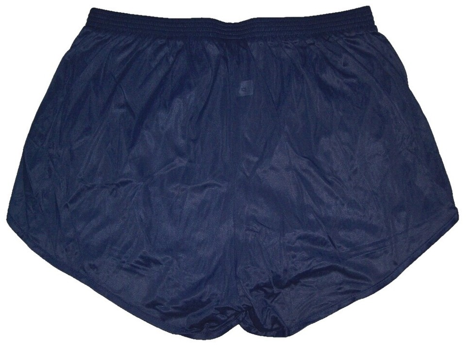 Navy Blue Nylon Soffe Ranger Panties Silkies Running Track Shorts - Men ...