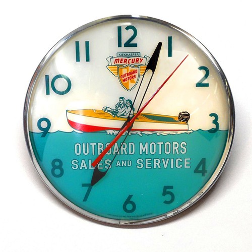 Mercury Outboard Motors Clock Advertising Pocket Mirror | eBay