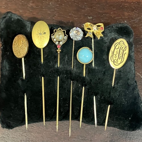 Lot of 7 Antique Stick Pins Victorian Edwardian Some Damaged | eBay